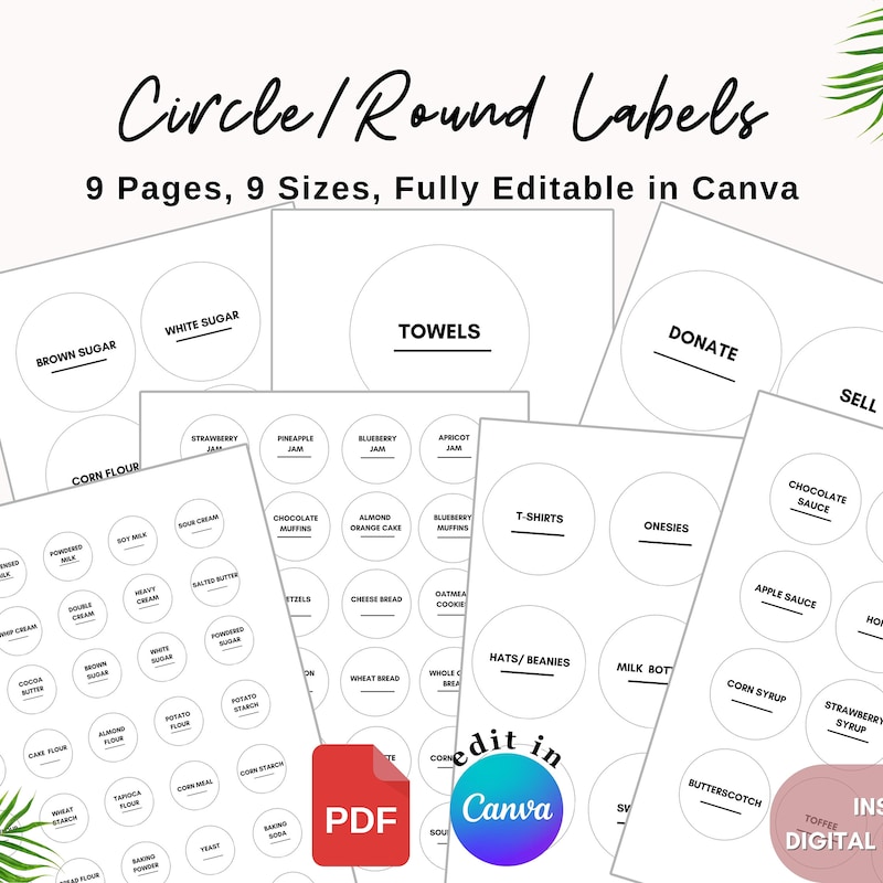 Circle Labels - Etsy