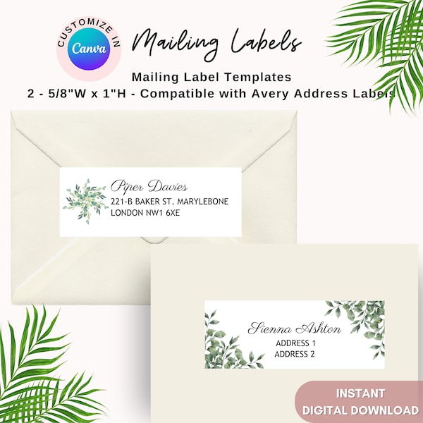 Avery 5160 Template - Etsy