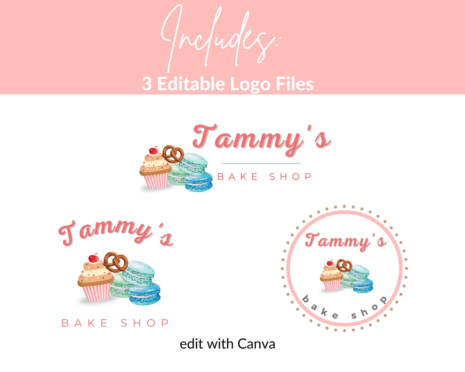Canva Branding Kit Bake Shop Bakery Business Branding - Etsy