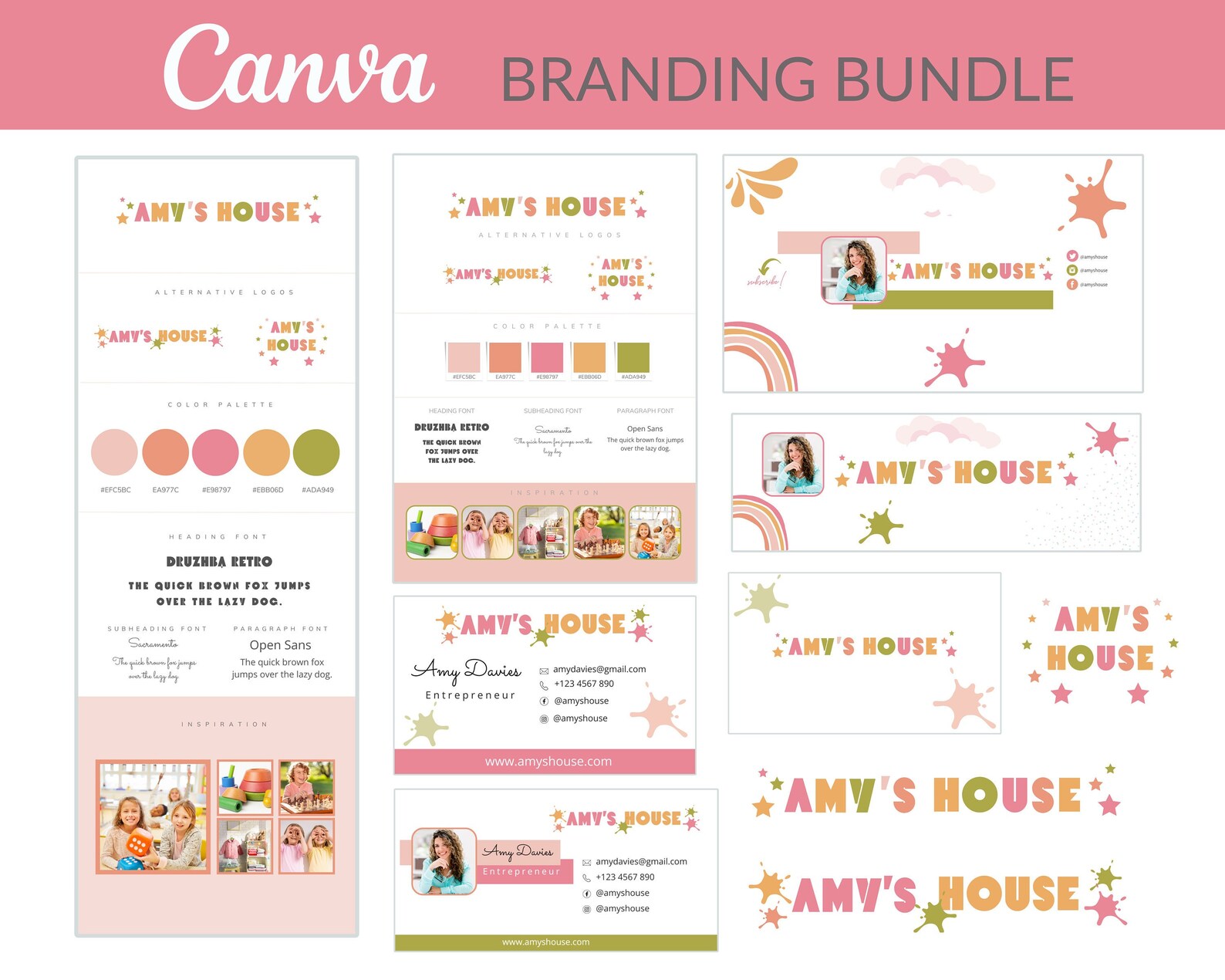 Branding Kit for Kid Shop, Kids Boutique, Baby Clothing, Website Brand ...