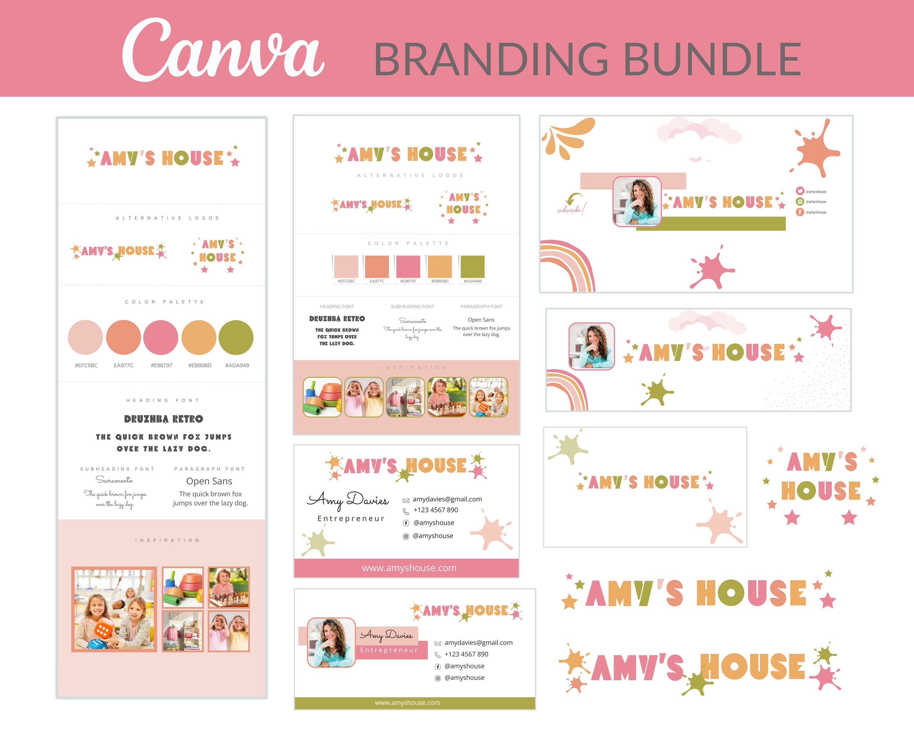 Branding Kit for Kid Shop, Kids Boutique, Baby Clothing, Website Brand ...