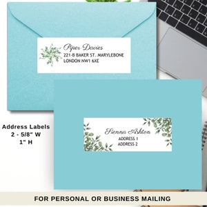 Editable Address and Return Label Canva Template, Compatible With Avery ...