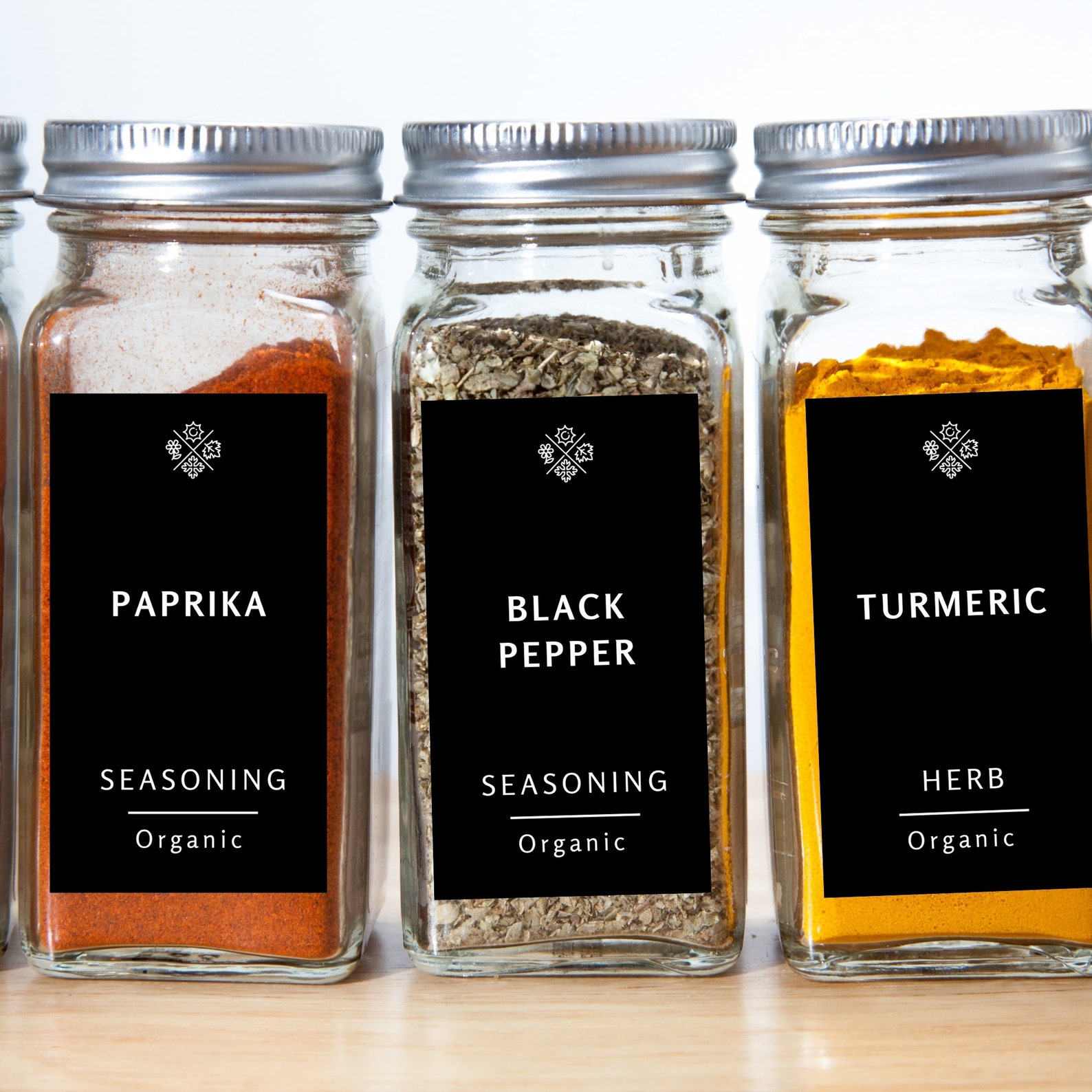 Printable Spice Jar Labels in PDF, Modern Minimalist Spice Labels ...