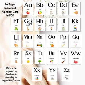 Alphabet Poster and Flash Cards Wall Decor Printable & Digital ABC ...