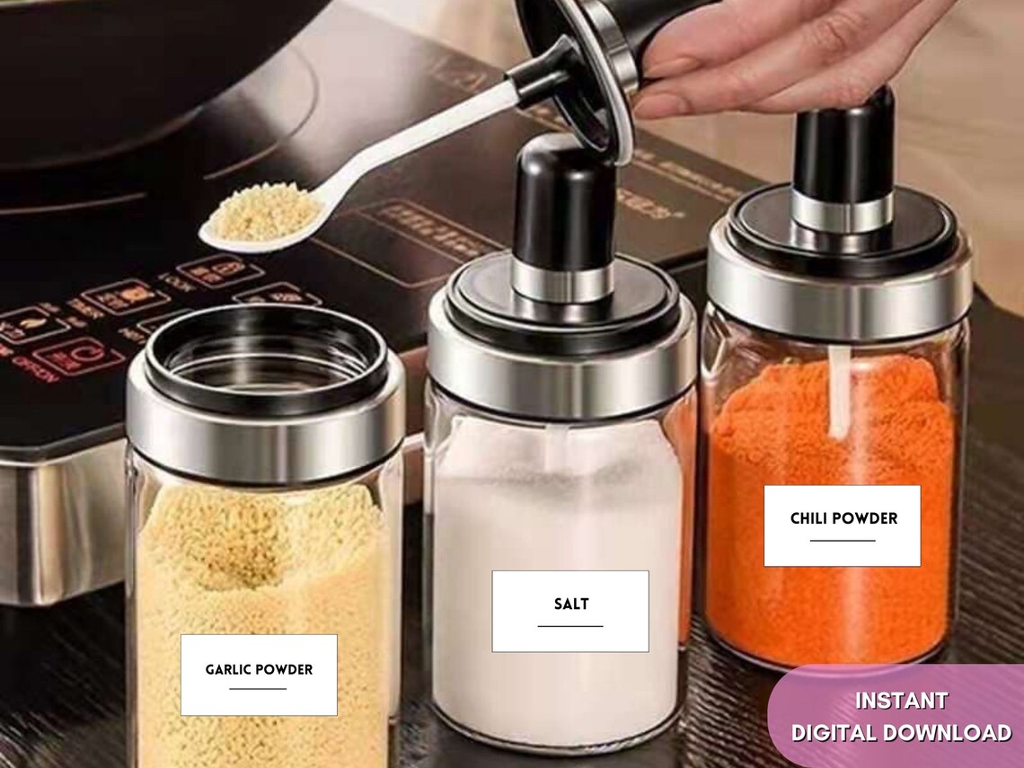 Printable and Editable Home Labels, Edit in Canva, 10 Rectangle Label ...