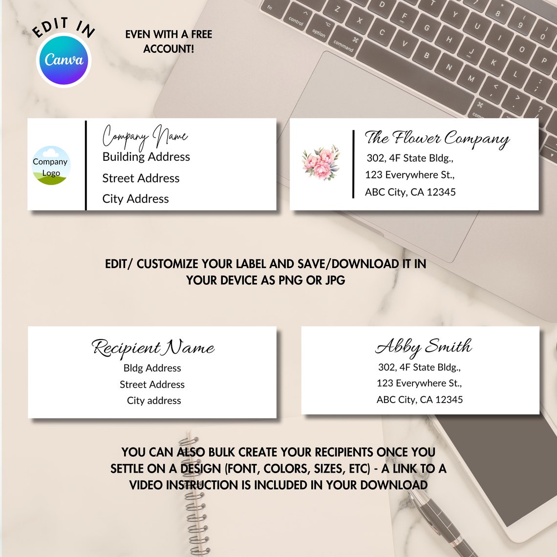 Editable Mailing Labels Printable and Customizable Address Mailing ...