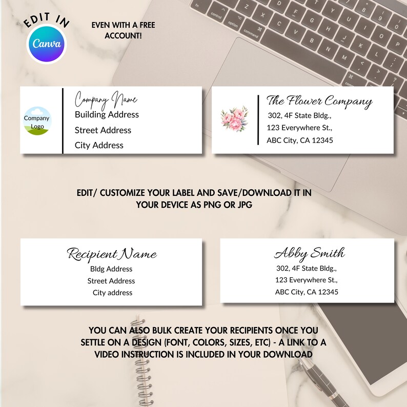 Editable Mailing Labels Printable and Customizable Address Mailing ...