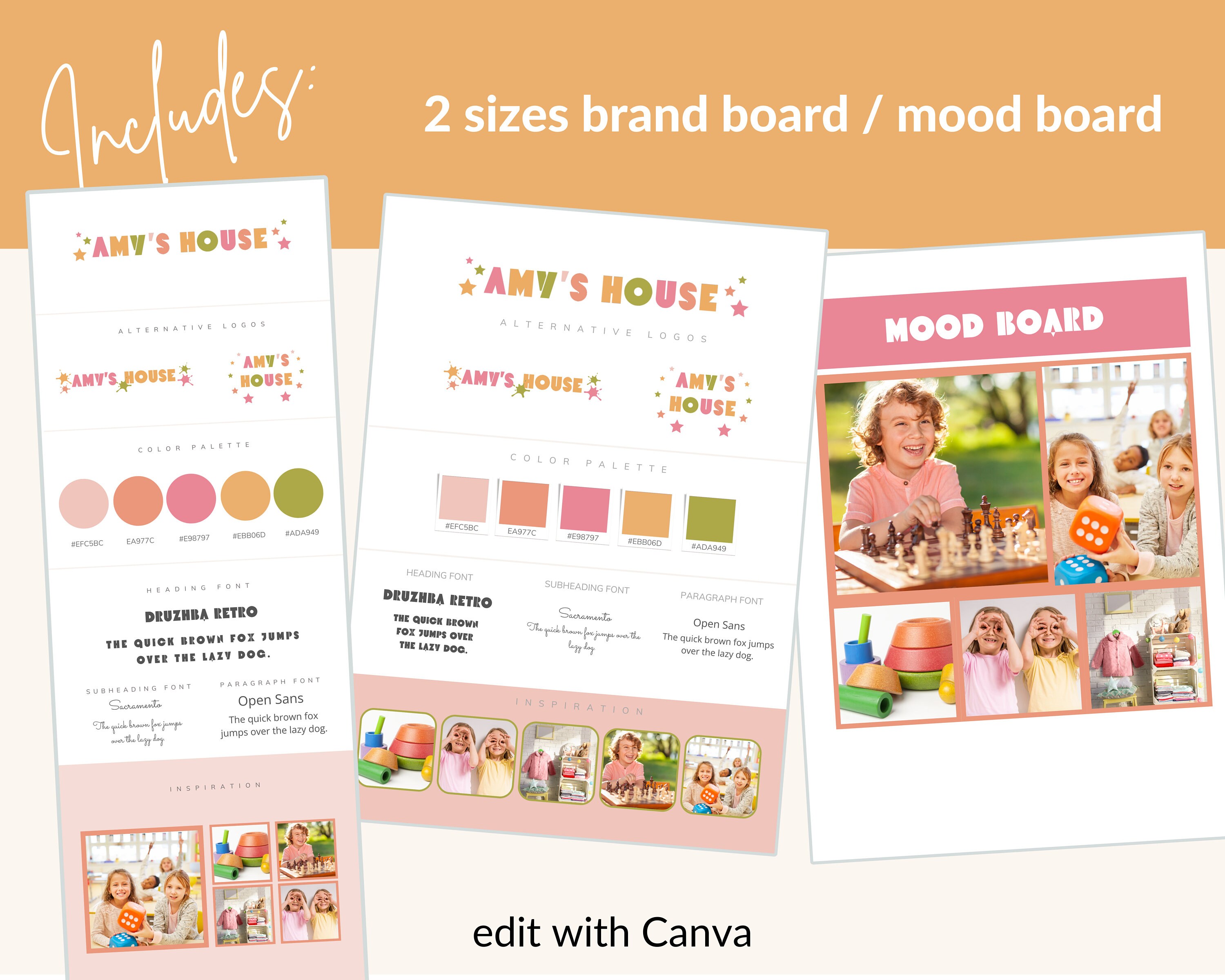 Branding Kit for Kid Shop, Kids Boutique, Baby Clothing, Website Brand ...