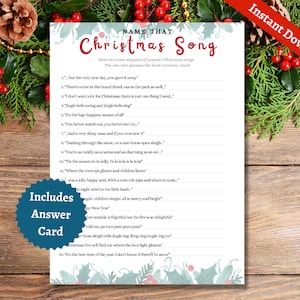 Name That Christmas Song, Christmas Songs Game, Holiday Party Game ...