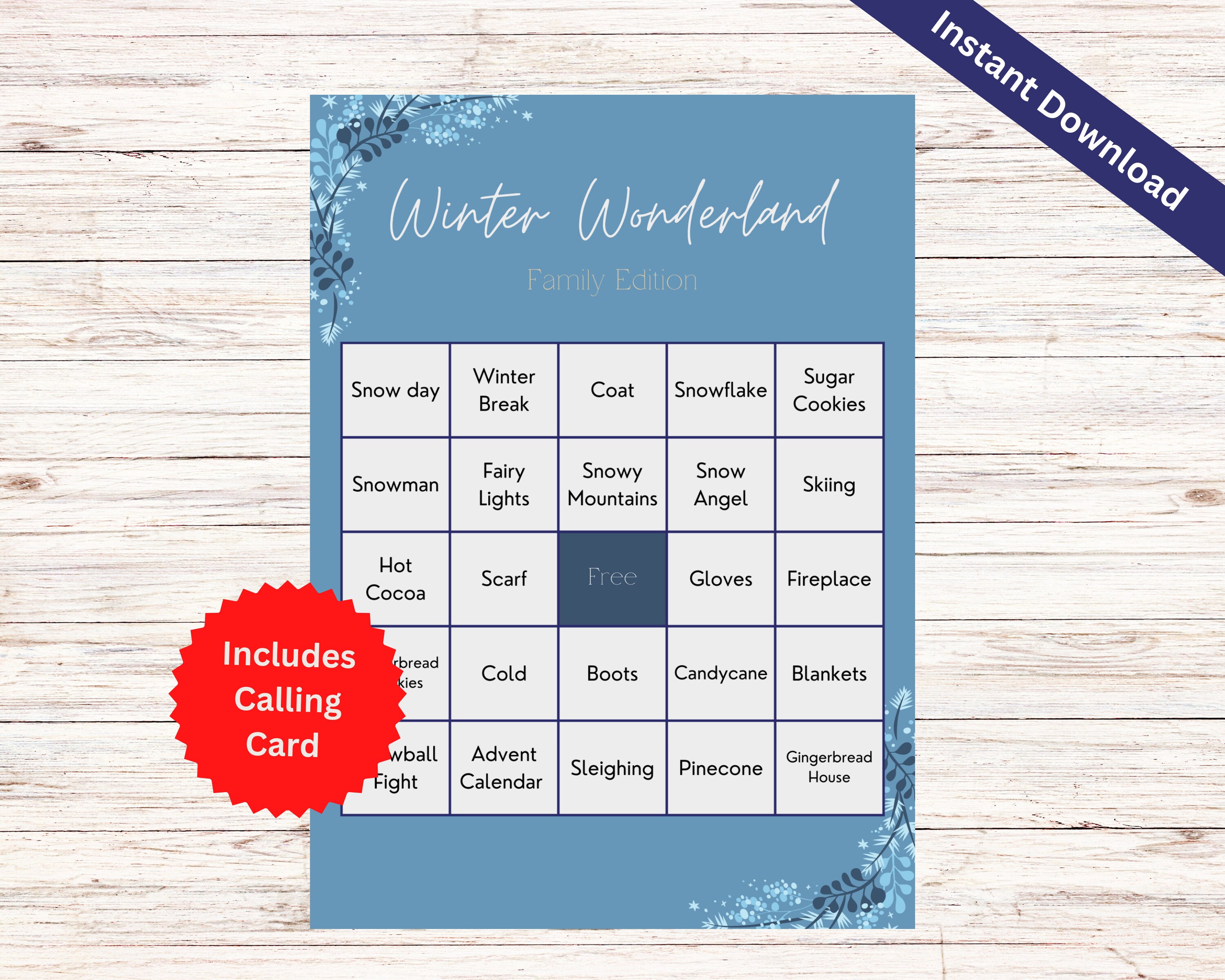 Winter Wonderland Bingo, Cute Winter Games, Printable Seasonal Games ...