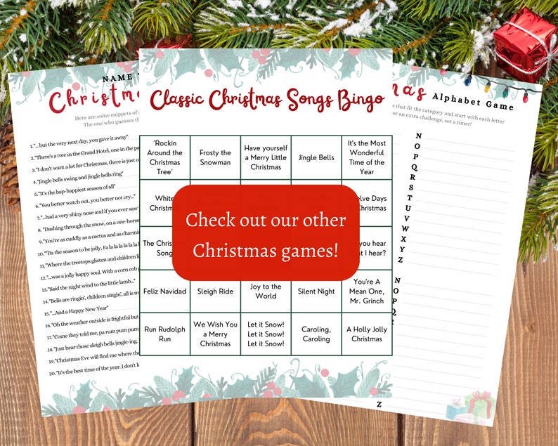 Name That Christmas Song, Christmas Songs Game, Holiday Party Game ...