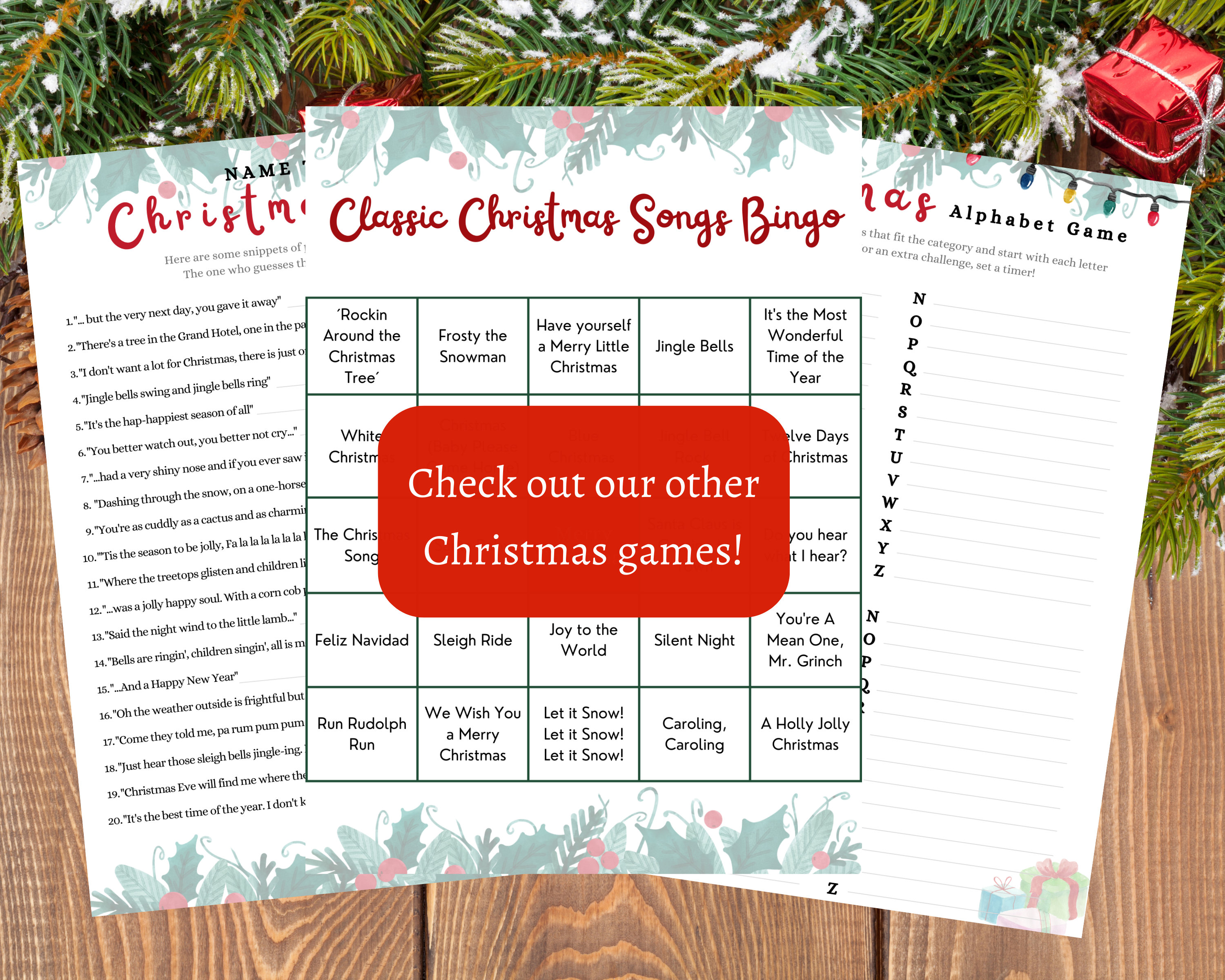 Name That Christmas Song, Christmas Songs Game, Holiday Party Game ...