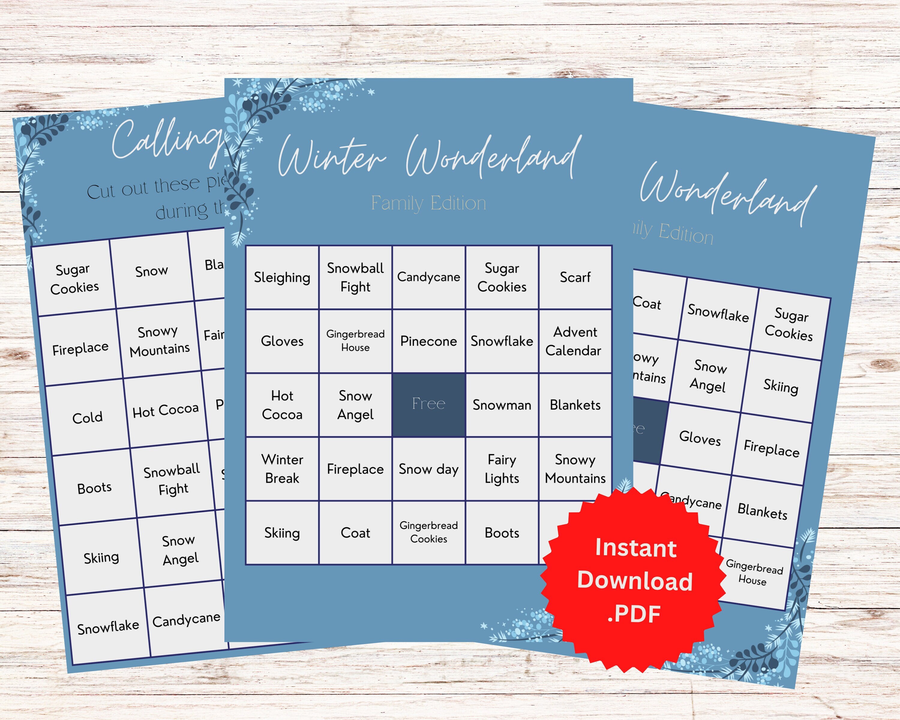 Winter Wonderland Bingo, Cute Winter Games, Printable Seasonal Games ...
