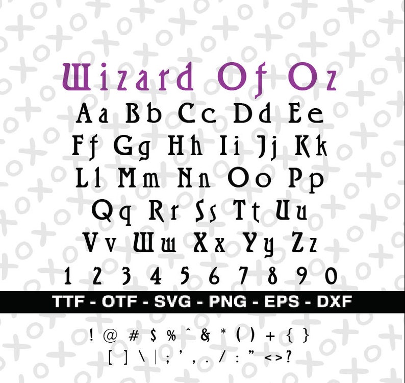 Wizard of Oz Font Svg TTF Png Alphabet Letter Number Dots - Etsy Australia