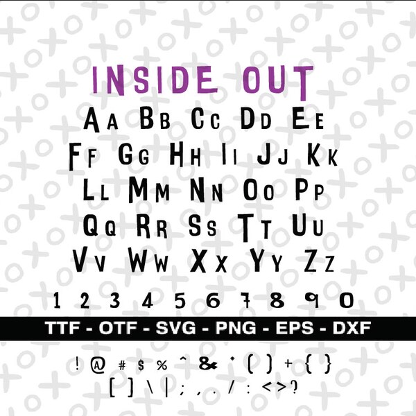 Inside Out Font - Etsy