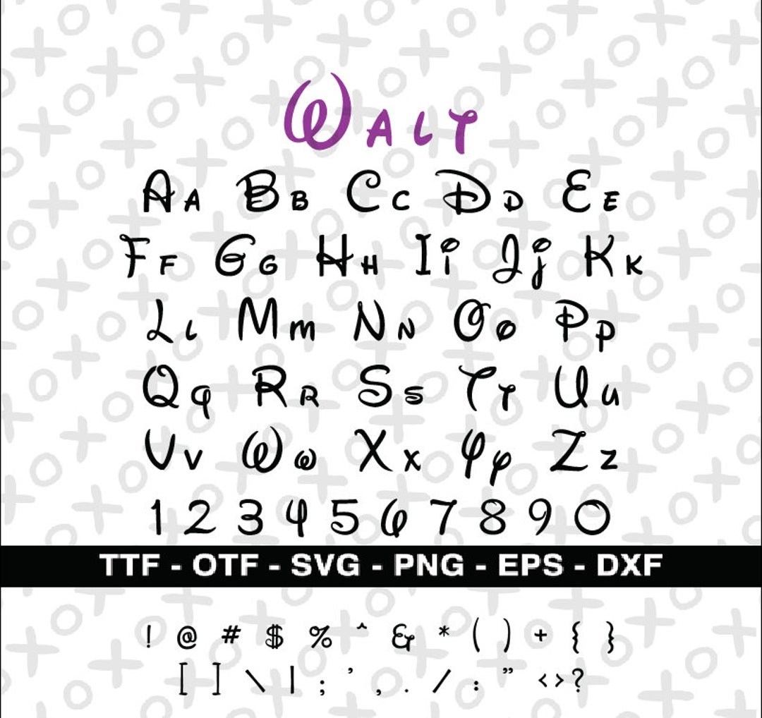 Walt Font Svg TTF Png Alphabet Letter Number Dots Cricut - Etsy Canada