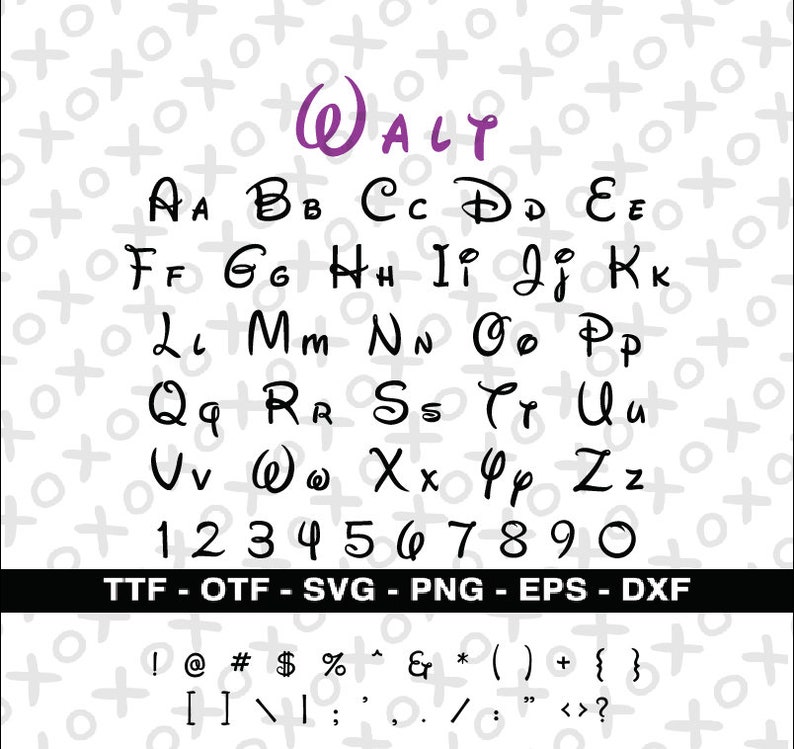 Walt Font Svg TTF Png Alphabet Letter Number Dots Cricut - Etsy Finland
