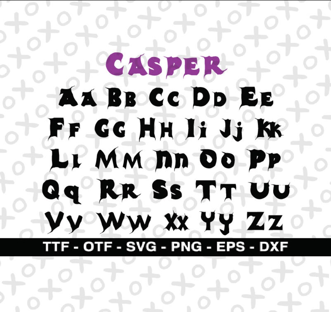 Casper Font Casper Font Svg Casper Font TTF Font Svg Png - Etsy UK
