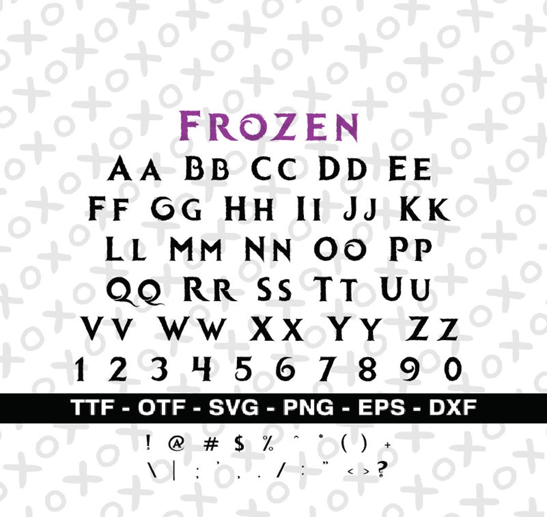 Frozen Font Svg TTF Png Alphabet Letter Number Dots - Etsy Singapore
