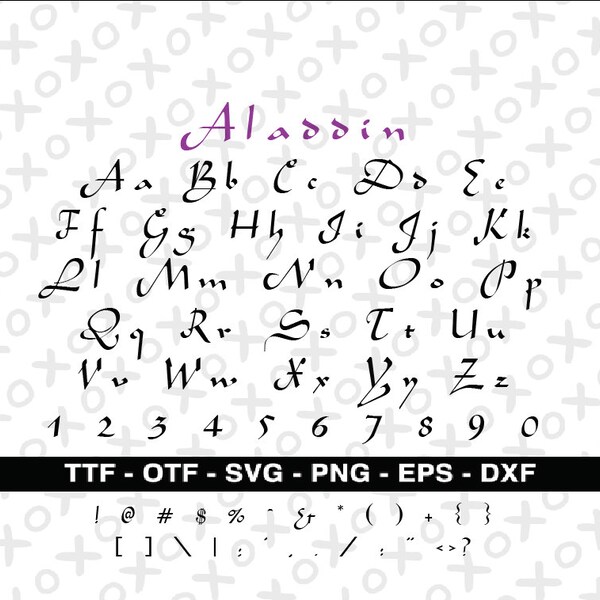 Disneys Aladdin Font - Etsy