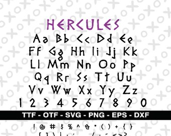 Hercules Font Svg - Etsy UK