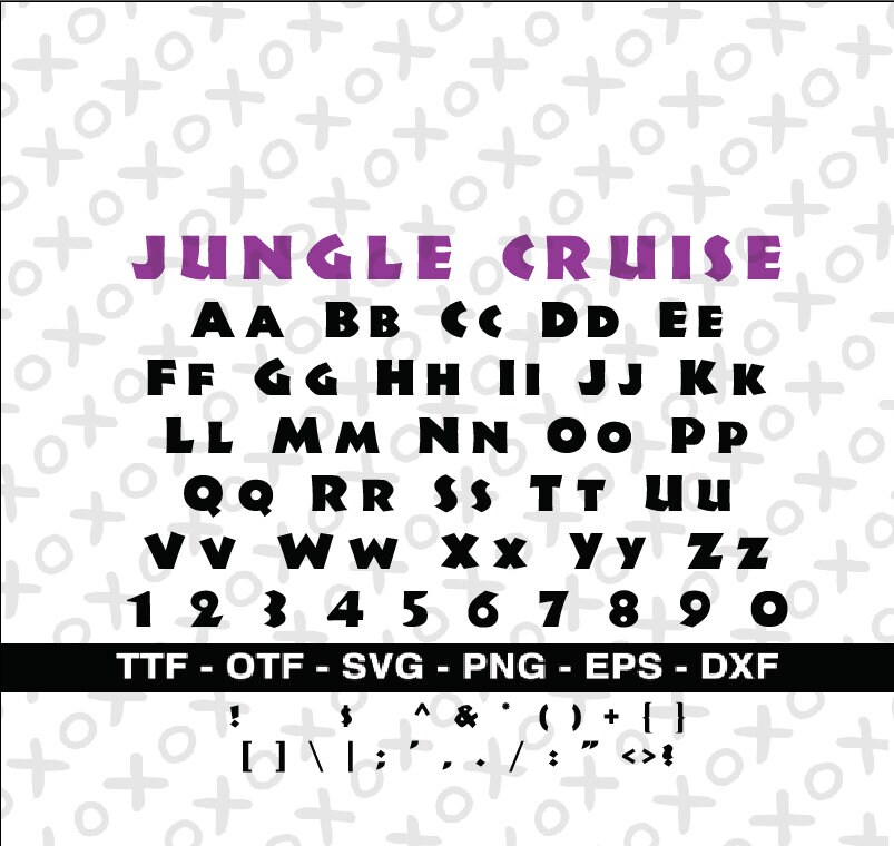 Jungle Cruise Font Svg TTF Png Alphabet Letter Number - Etsy Australia
