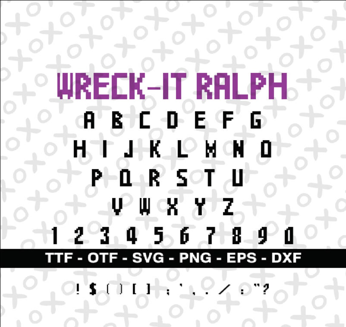 Wreck It Ralph Font Svg TTF Png Alphabet Letter Number - Etsy Canada