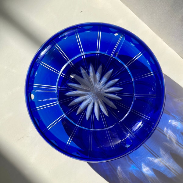 Vintage Blue Ashtray - Etsy