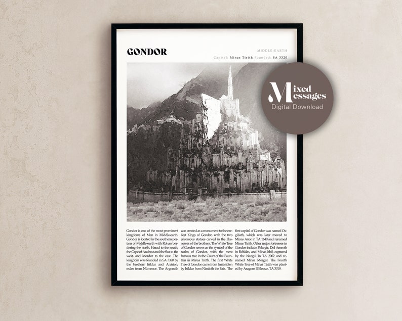 Lord of the Rings Poster Set 3 | LOTR Art | Modern LOTR Prints | Middle ...