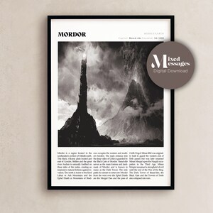 Lord of the Rings Poster Set | LOTR Art | Modern LOTR Prints | Middle ...