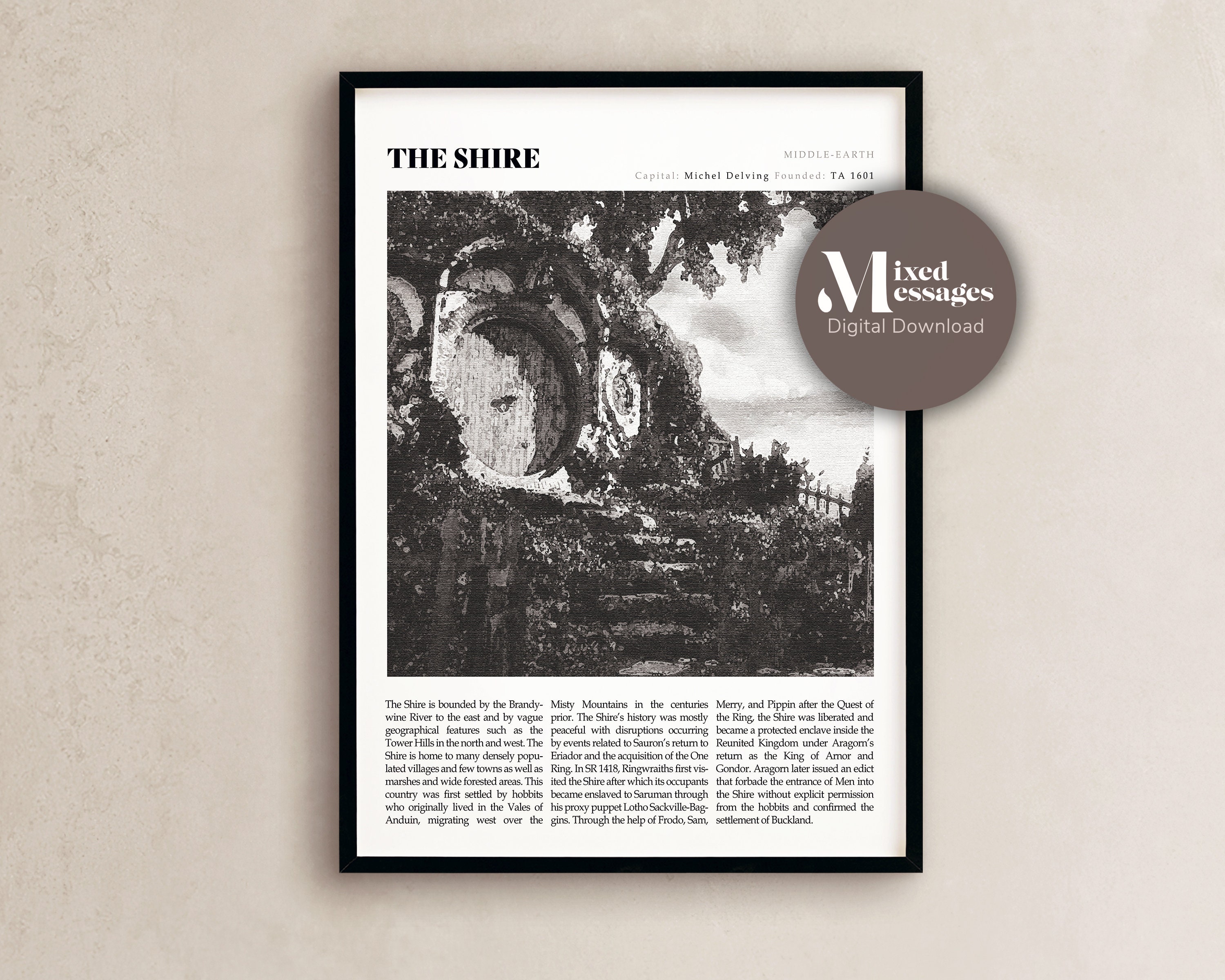 Lord of the Rings Poster Set | LOTR Art | Modern LOTR Prints | Middle ...