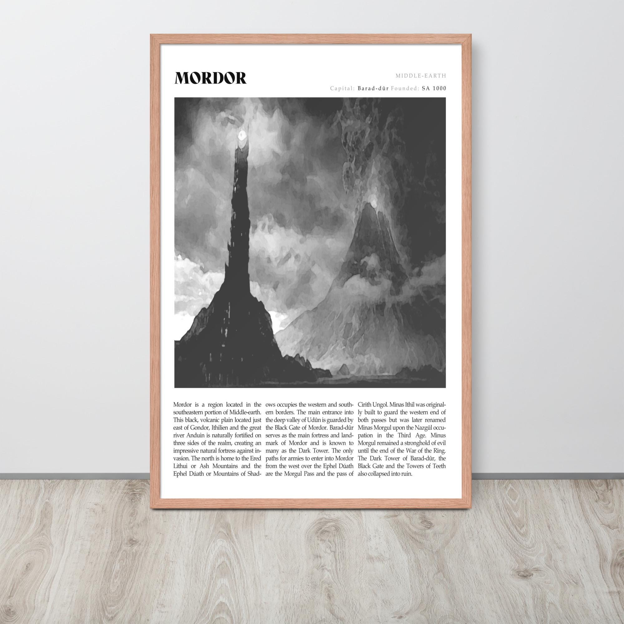 Lord of the Rings Mordor Poster | Physical LOTR Art Print | Modern LOTR ...
