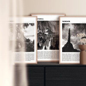 Lord of the Rings Poster Set | LOTR Art | Modern LOTR Prints | Middle ...