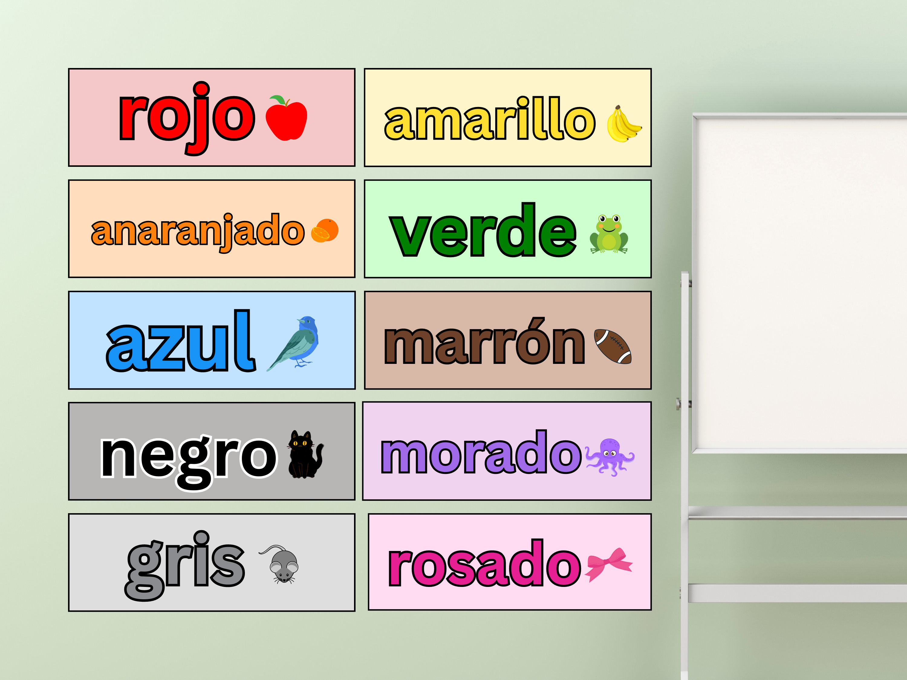 Spanish Colors, Classroom Posters, Los Colores En Español, Spanish ...
