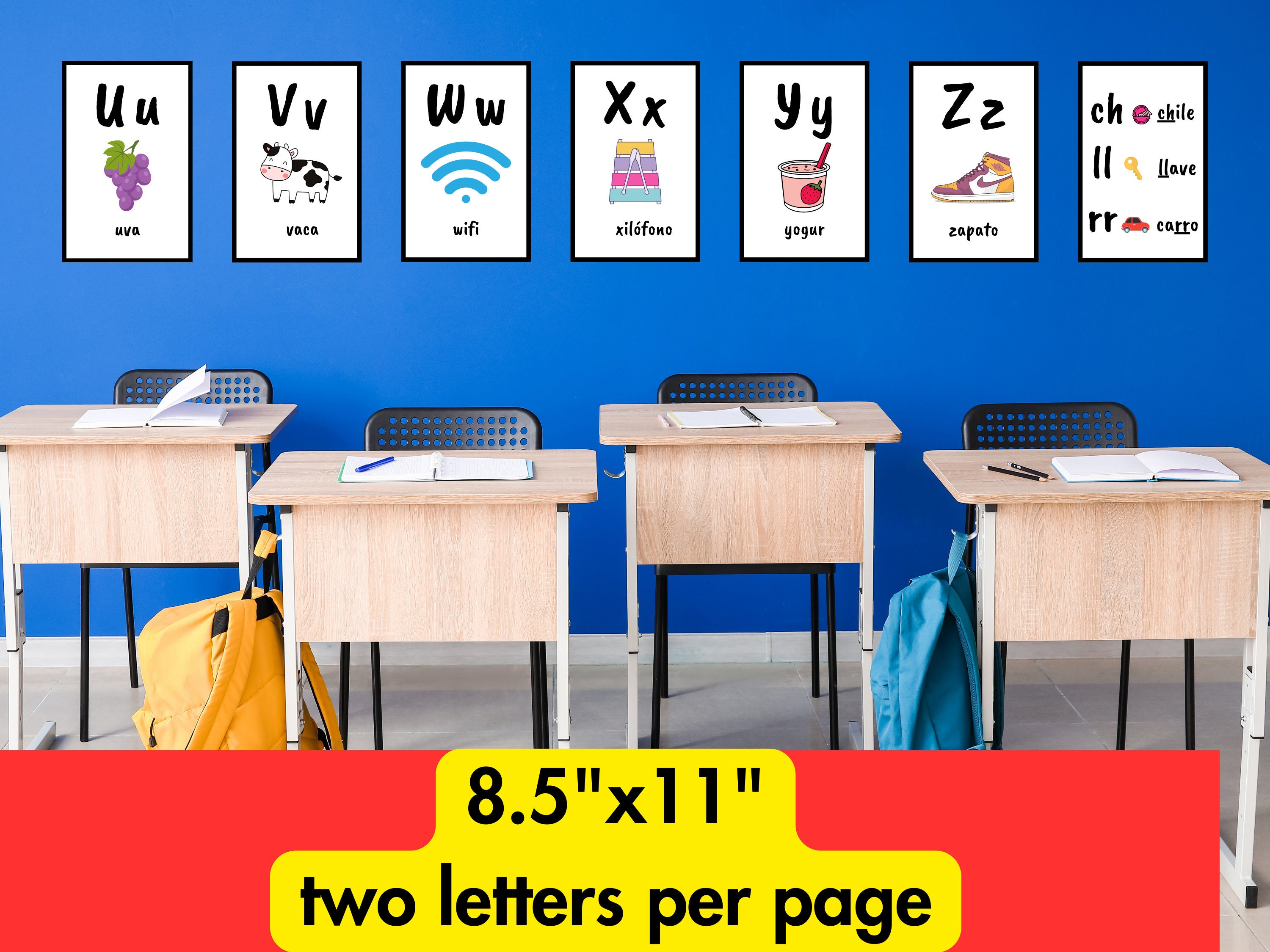 Spanish Poster Set Classroom Bundle: Alphabet, Countries, Months, Days ...