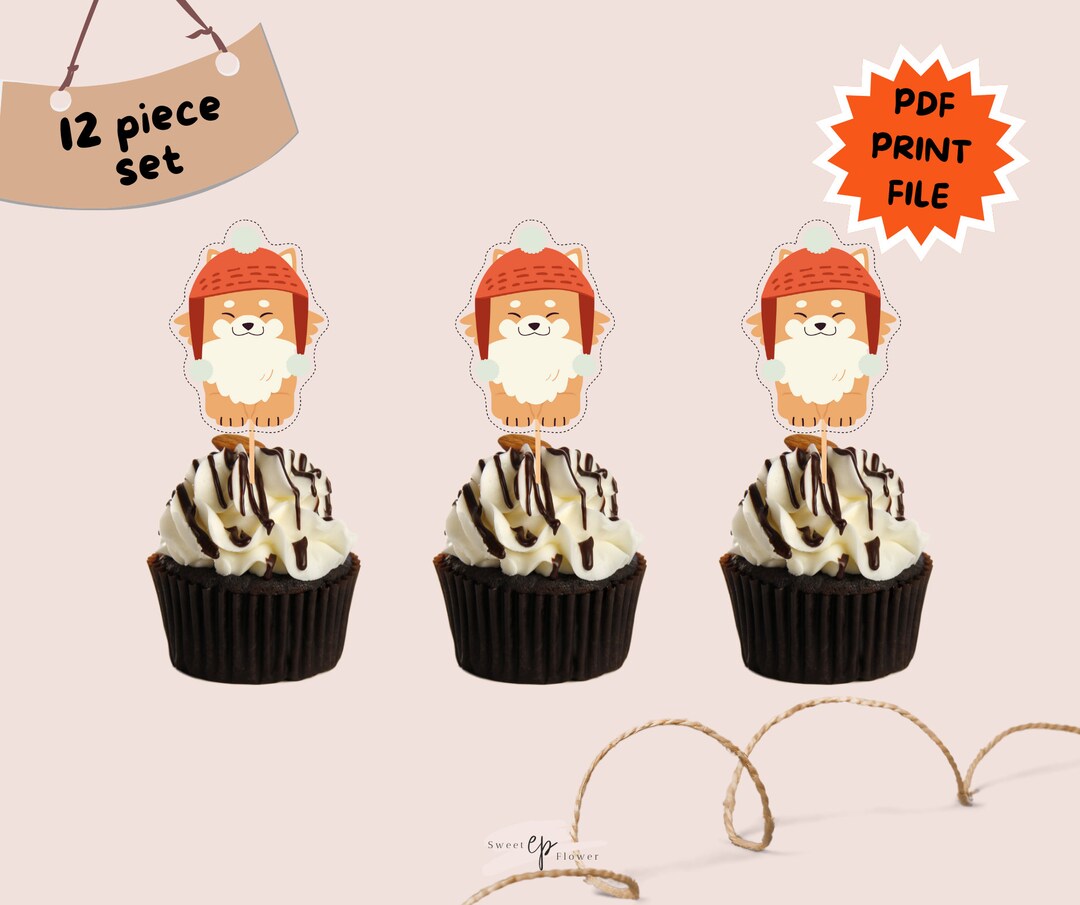 Pomeranian Digital Download Cupcake Toppers Printable - Etsy