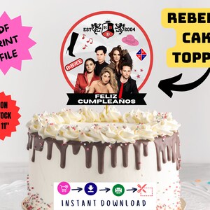 Rebelde Party Decorations, Rebelde Cupcake Topper, RBD Cake Topper ...