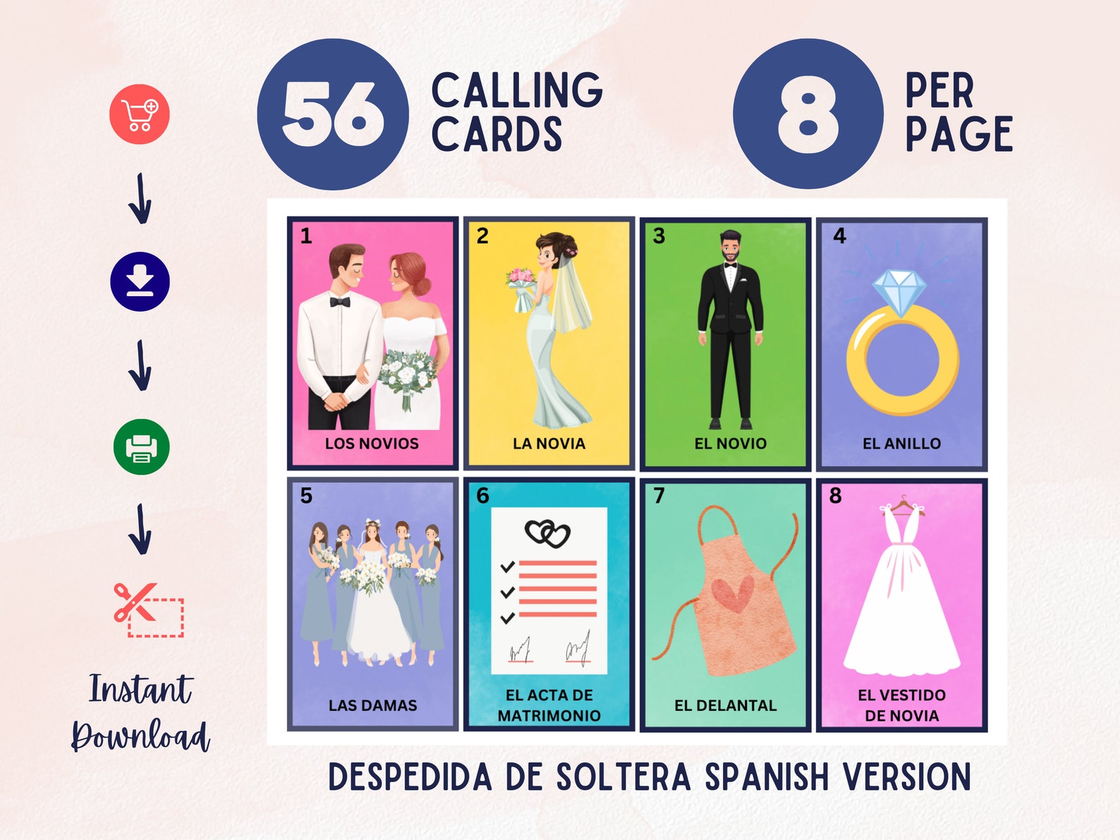 Loteria Despedida De Soltera En Español, Bridal Shower Bingo, Juegos ...