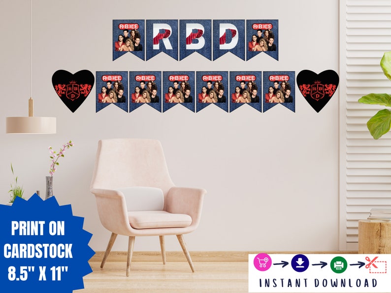 Rebelde Decorations, Rbd Birthday Banner, RBD Party Banner , Topper ...