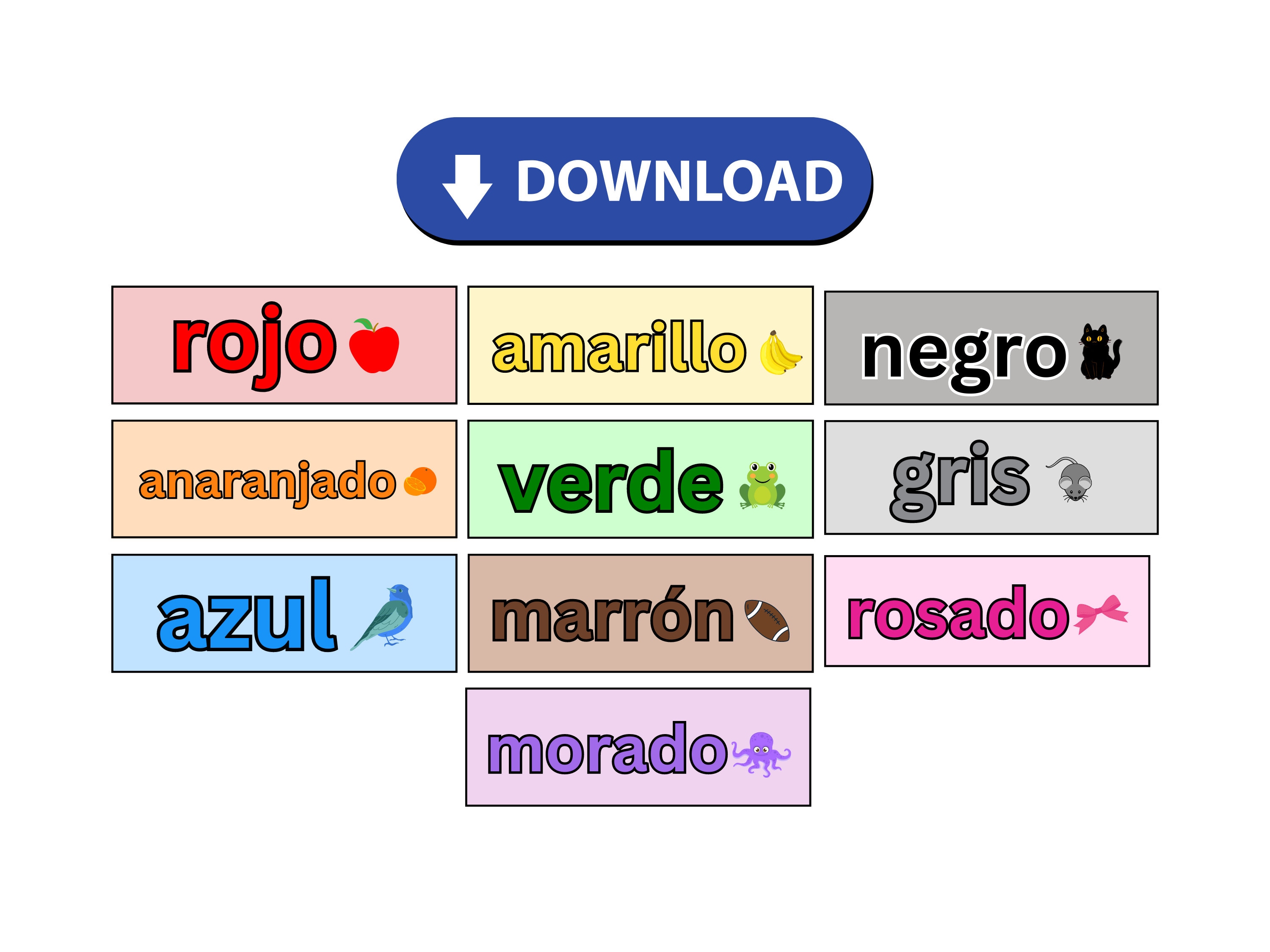 Spanish Colors, Classroom Posters, Los Colores En Español, Spanish ...