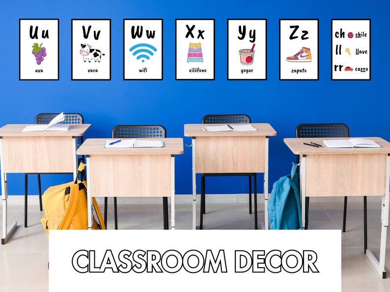 Spanish Alphabet Poster,ch,ll, Rr, Montessori Spanish Language Tool ...