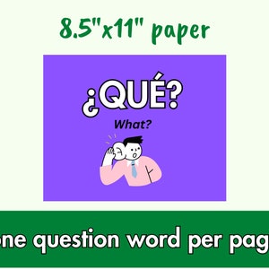 Spanish Classroom Question Words, Preguntas, Printable Posters PDF ...