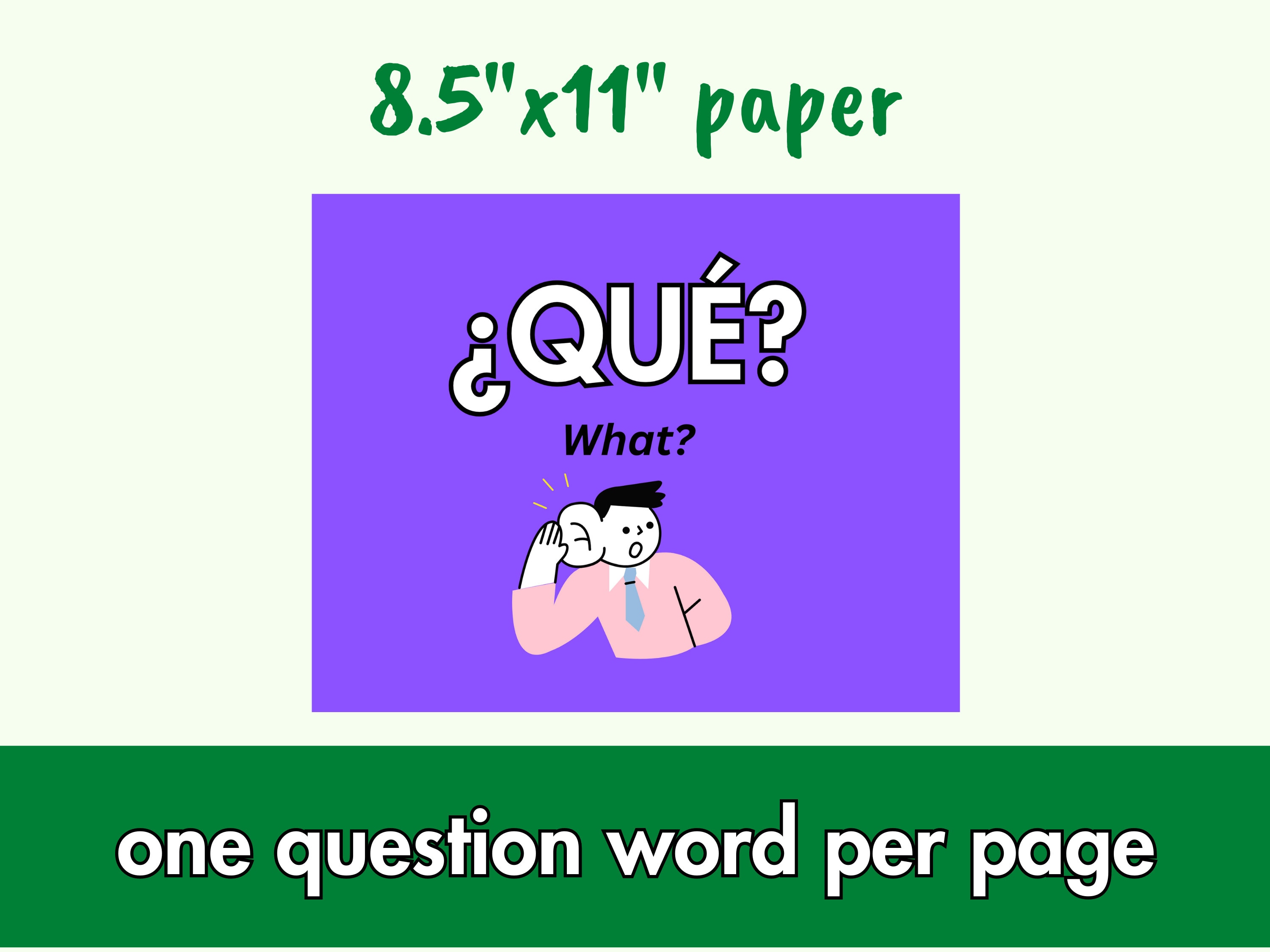Spanish Classroom Question Words, Preguntas, Printable Posters PDF ...