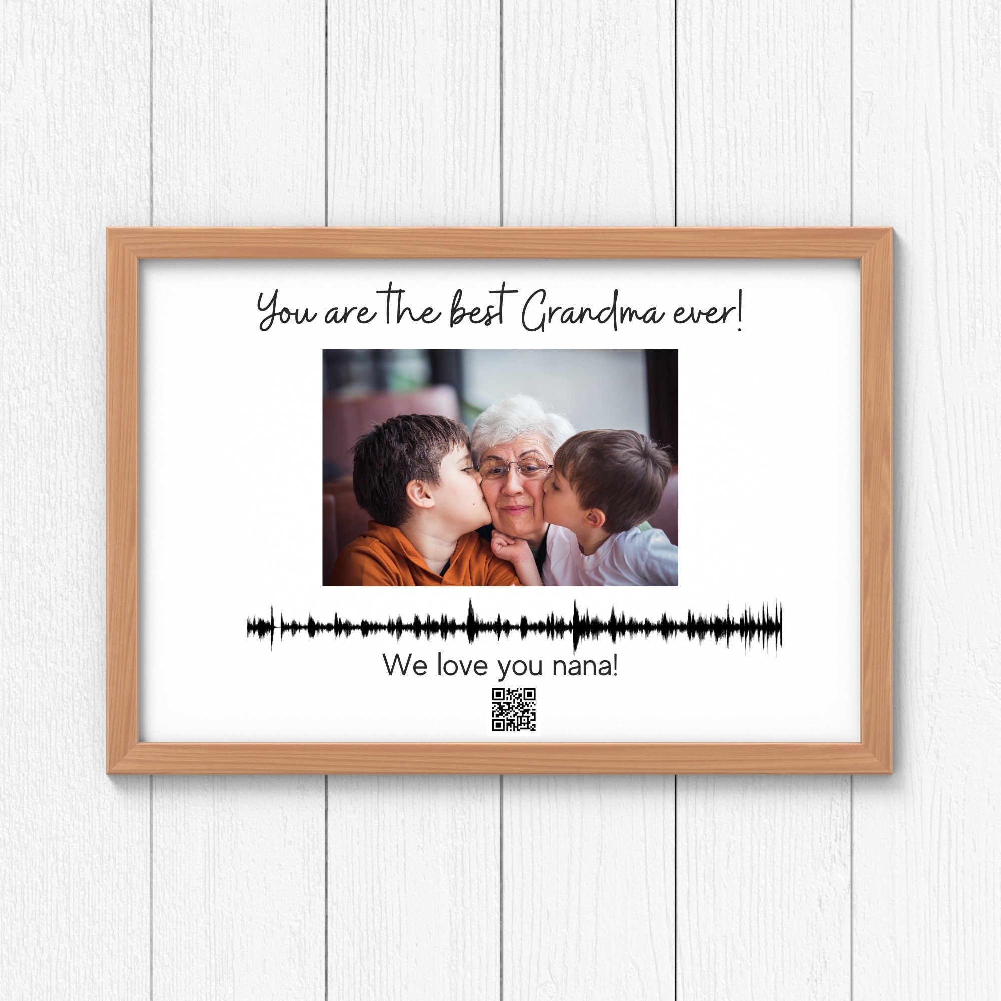 Soundwave Art, Memorial, QR Code, Voice Recording, Personalized Gift ...