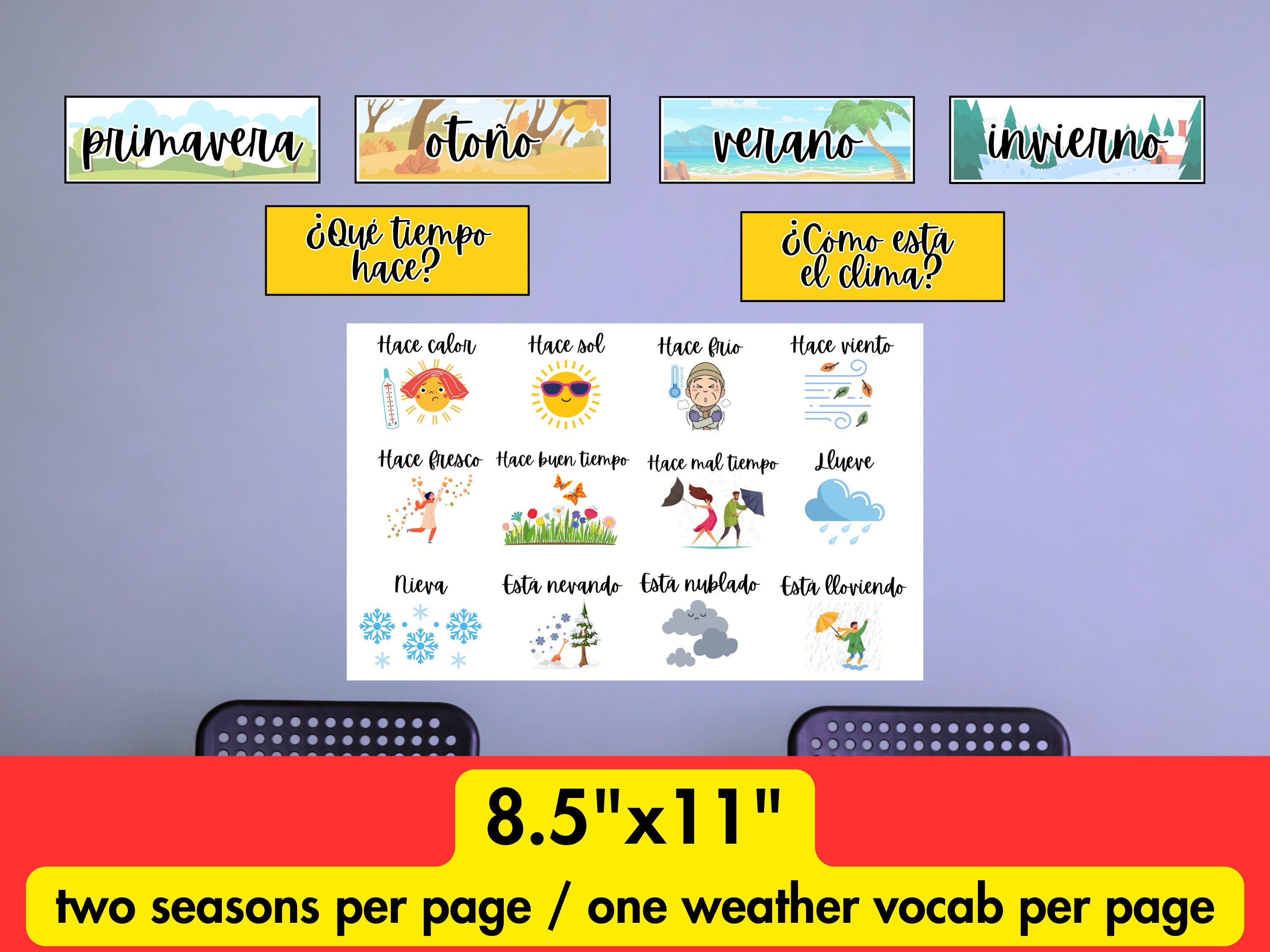 Spanish Poster Set Classroom Bundle: Alphabet, Countries, Months, Days ...