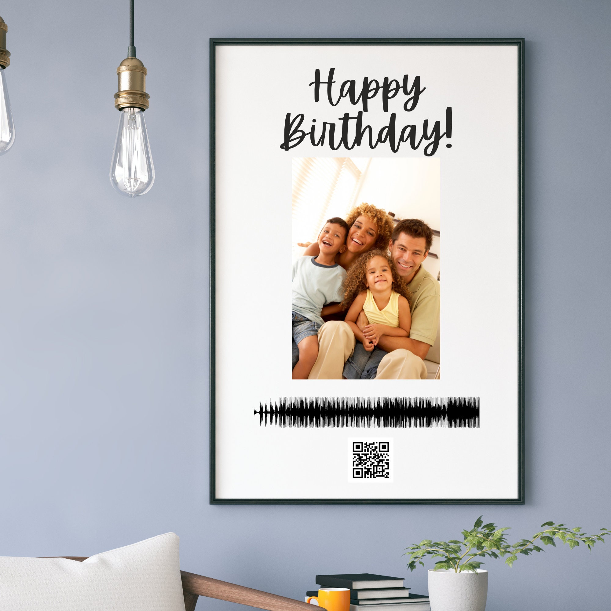 Soundwave Art, Memorial, QR Code, Voice Recording, Personalized Gift ...
