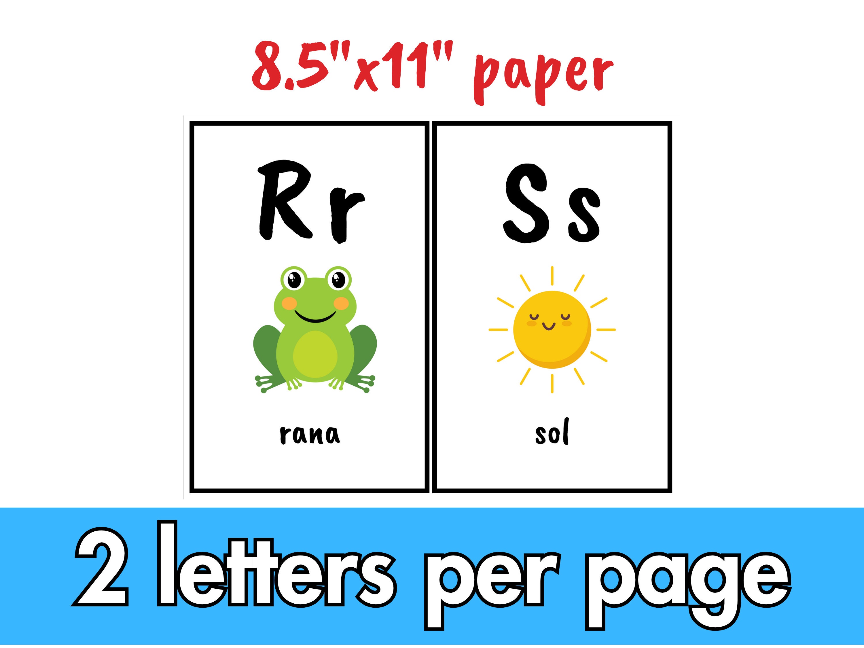 Spanish Alphabet Poster,ch,ll, Rr, Montessori Spanish Language Tool ...