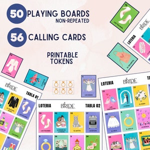 Loteria Despedida De Soltera En Español, Bridal Shower Bingo, Juegos ...