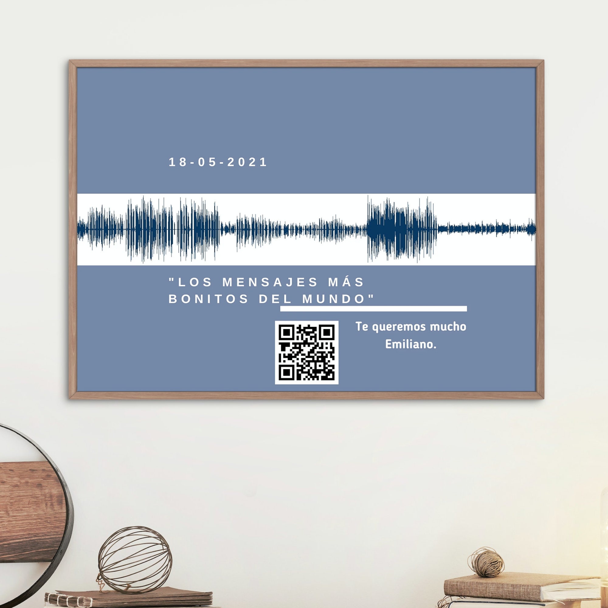 Custom Soundwave Art, QR Code, Voice Recording, Personalized, Christmas ...