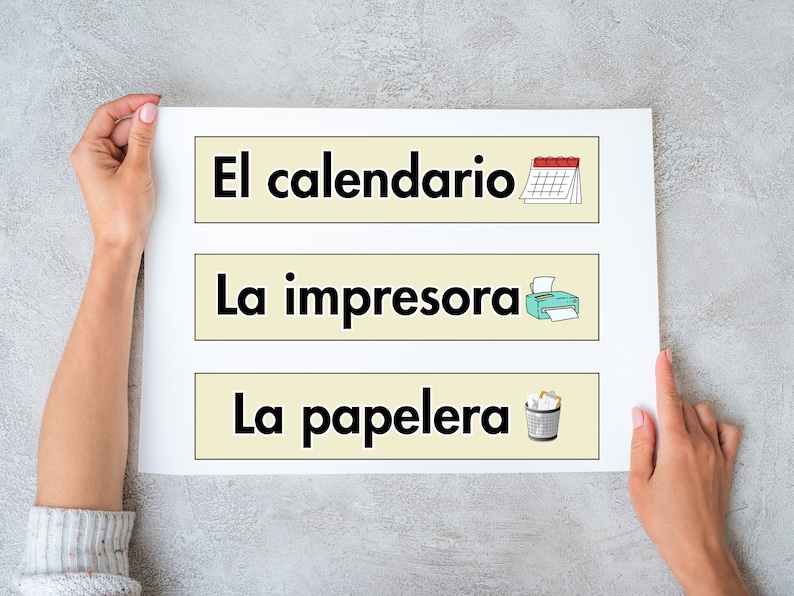 Spanish Classroom Labels With Pictures, Etiquetas Para Clase De Español ...